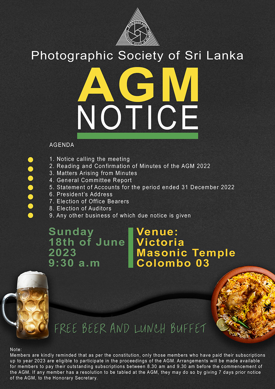 PSSL AGM 2023 – Photographic Society of Sri Lanka
